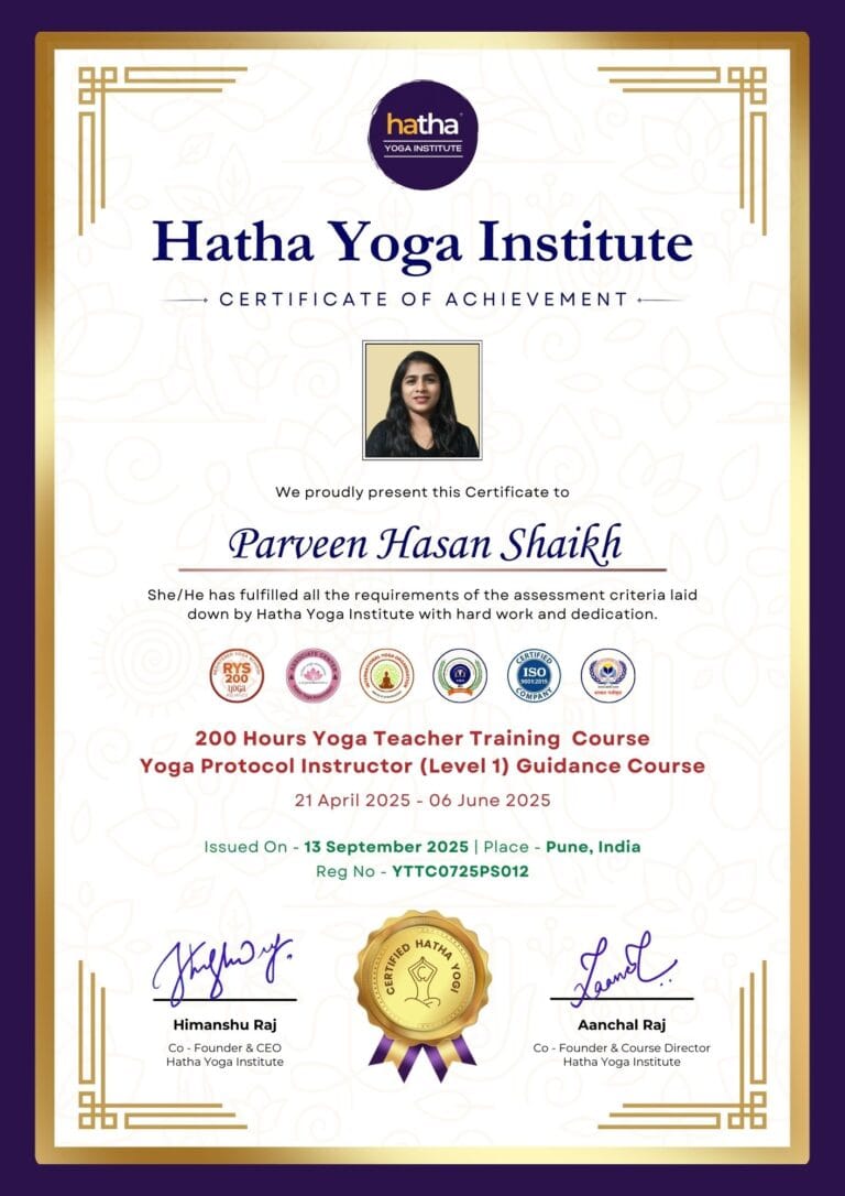 Diploma Course in Yoga | Level 3 | Hatha Yoga Institute